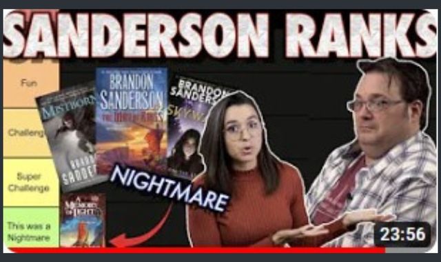 Brandon Sanderson clasifica sus libros - IVAN Zaldivar